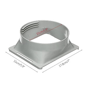 Portable Air Conditioner Exhaust Hose Coupler - 5.9 inch/6 inch AC Hose Coupler Extension, Portable Window Adapter A/C Unit Tube Connector Mobile air Conditioning Accessories (Square to Round)