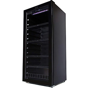 Whynter FWC-1201BB 124 Bottle Freestanding Cabinet Wine Refrigerators Free Standing, One Size, Black