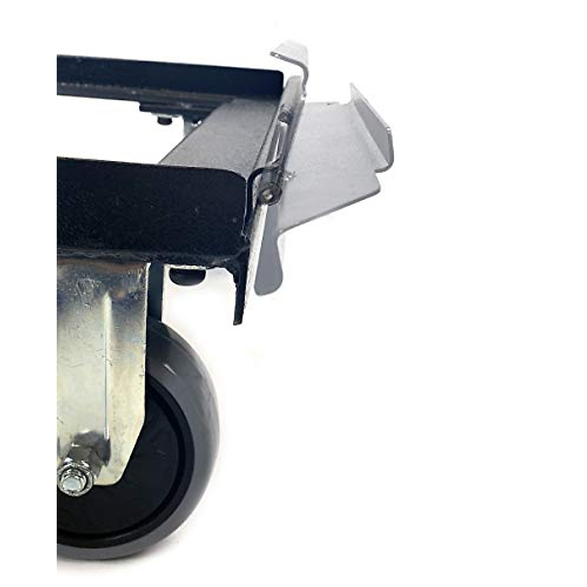 Deluxe Flat Stack Folding Chair Cart - Convertible Dolly Design Holds Flat Stacking Plastic, Wood and Resin Chairs - Features Fixed and Locking Casters for Safe Transport, HD Steel