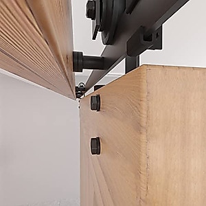 Dondelight Barn Door Hardware Kit 8FT, Sliding Door Track Hardware Set for Interior & Exterior Doors