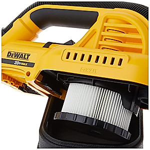 DEWALT 20V MAX Cordless Vacuum, Wet/Dry, Portable, 1/2-Gallon, Tool Only (DCV517B) , Black