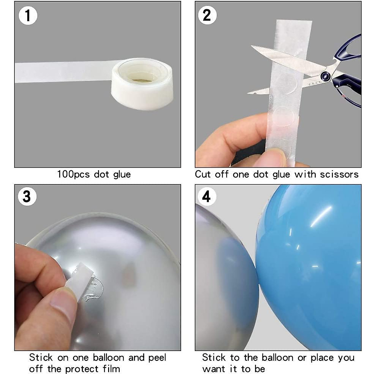 Blue Balloons Garland Arch Kit Blue Silver and White Balloons Blue Birthday Decorations Wedding Party Baby Shower Balloon Garland Kit Blue