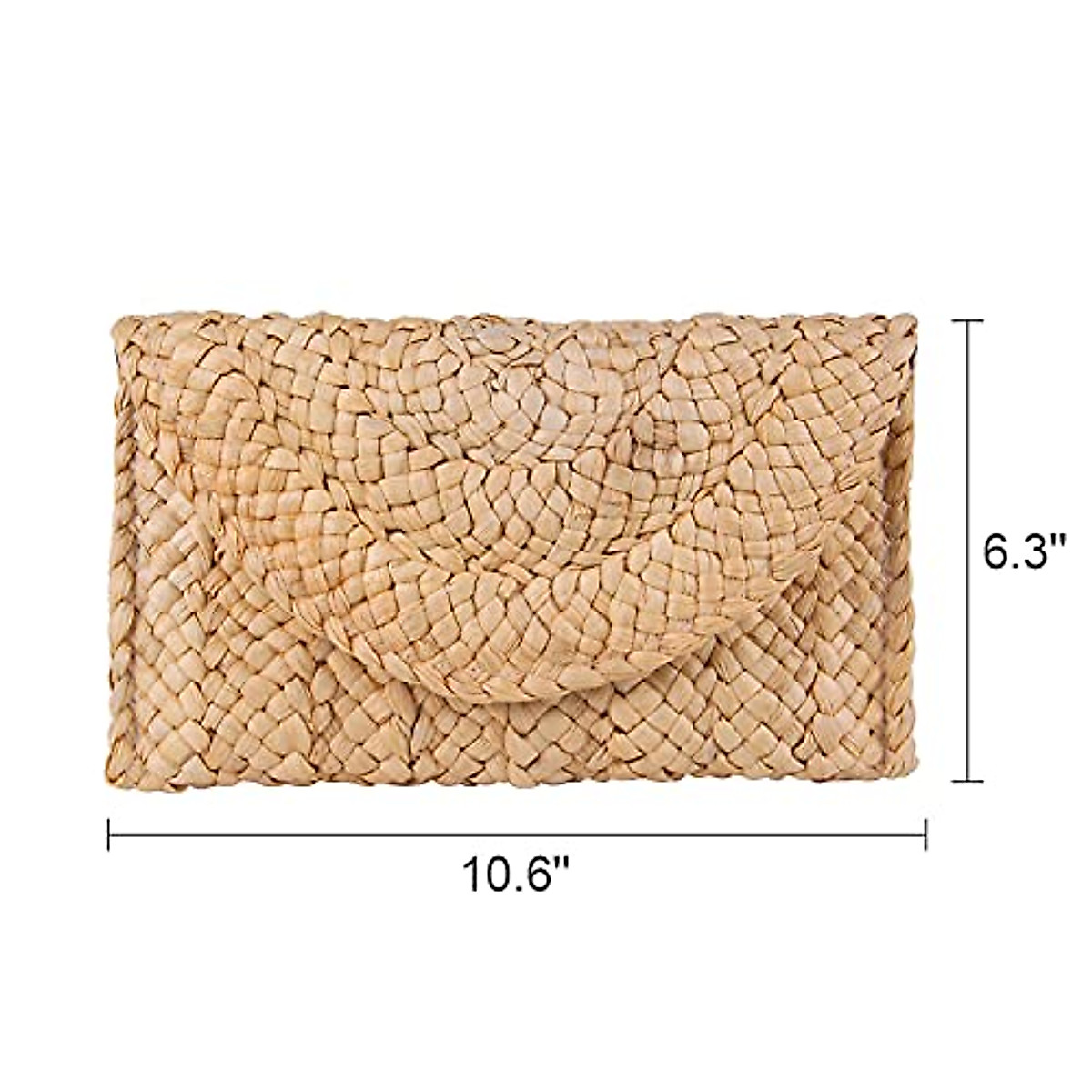 Freie Liebe Straw Clutch Purses for Women Summer Beach Bags Envelope Woven Clutch Handbags
