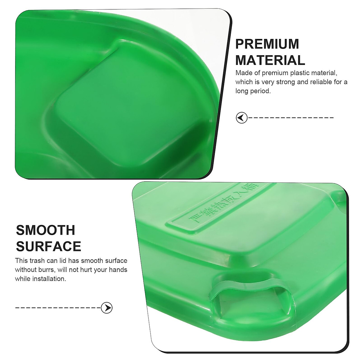 GANAZONO Commercial Trash Can Lid Replacement 50L/13.2 Gallon Outdoor Garbage Can Lid Cover Garbage Can Lock