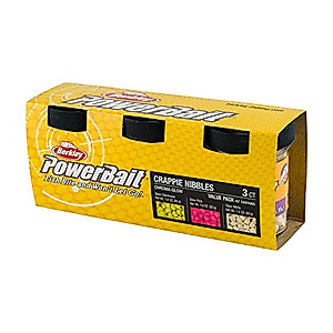 Berkley PowerBait ChromaGlow Crappie Nibble Fishing Dough Bait Assortment 3-Pk