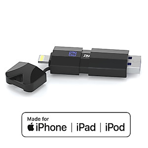 TEKISM MFi Certified 128GB Photo Stick for iPhone Flash Drive,USB Memory Stick Thumb Drives High Speed USB Stick External Storage Compatible with iPhone/iPad/iPod/PC