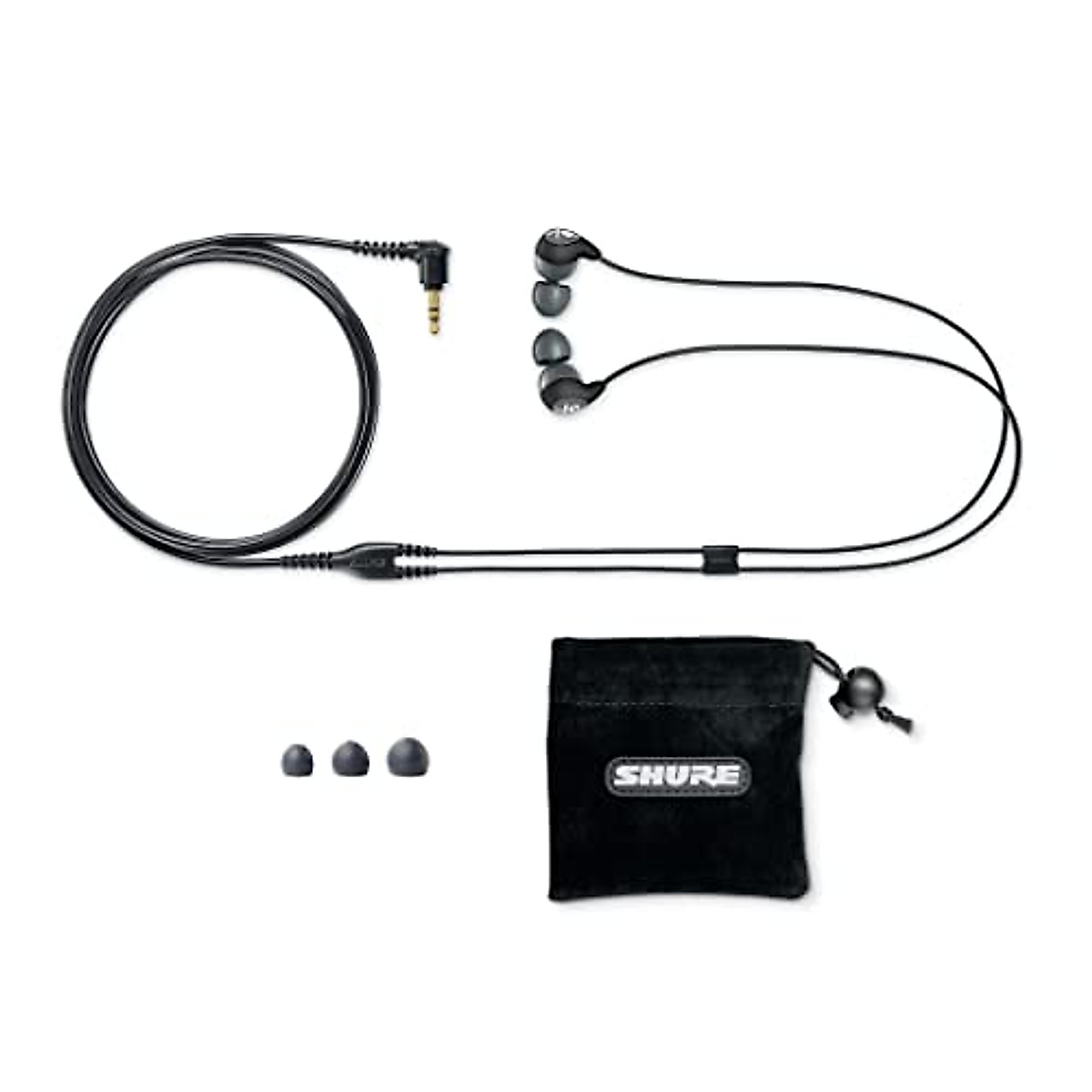 Shure SE112 PRO Wired Earbuds - Professional Sound Isolating Earphones with Single Dynamic MicroDriver, Secure In-Ear Fit, Fixed Cable, Durable Quality - Gray (SE112-GR)