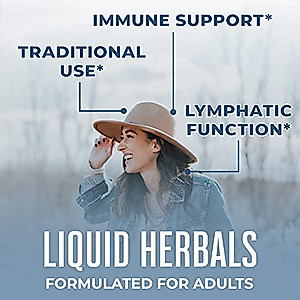 Lymphatic Drainage | Lymphatic Support Drops | USDA Organic Lymphatic Cleanse with Echinacea & Elderberry for Immune Support | Antioxidant & Immune Defense | Vegan | Non-GMO | 30 Servings