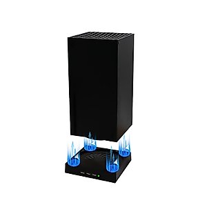 Raryars Cooling Fan for Xbox Series X with 3 USB Port Xbox Series X External Cooler Turbo Temperature Control Fan Console Standing Mount Cooling System