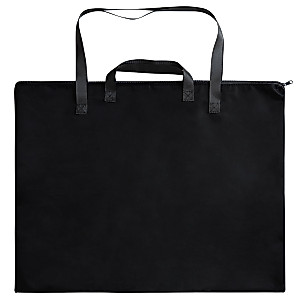 Generic Large Size Art Portfolio Tote with Nylon Shoulder, Poster Board Storage Bag (25.6""*20""-Black), 1PCS