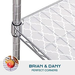 BRIAN & DANY Wire Shelf Liner 18" X 24", Heavy Duty Shelf Liners for Wire Shelving, Waterproof Protector Mats, Set of 5, Quatrefoil Grey