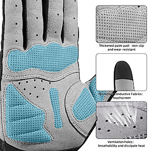 ROCKBROS Cycling Gloves for Men Mountain Bike Gloves Bicycle Gloves SBR Pad Anti-Slip Road Riding Gloves for Spring, Autumn Breathable Sports Gloves