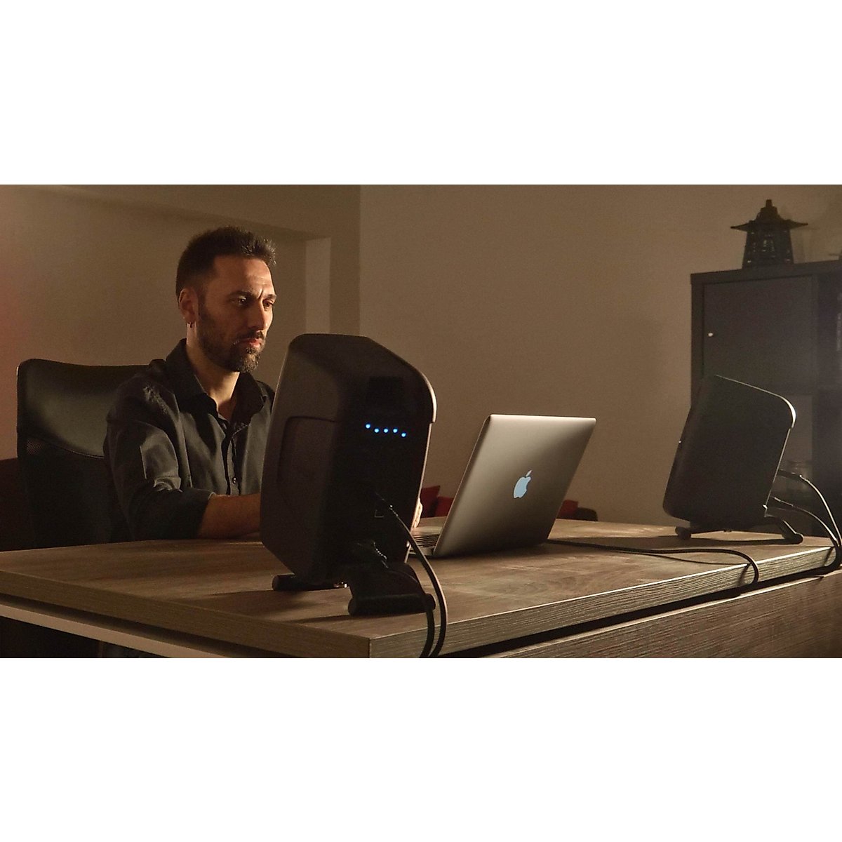 IK Multimedia iLoud MTM (Single) 100W, Dual 3" woofer Premium Compact Studio Monitor Powered Speakers, Designed for high-Performance Desktop Speaker, Computer Speakers and pc Speakers use and DJs