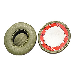 Memory Foam Ear Pads - Protein Leather Replacement Parts Compatible with Beats Solo 2.0 / Solo 3.0 Wireless/Wired On Ear Headphone(1 Pair) (Army Green)
