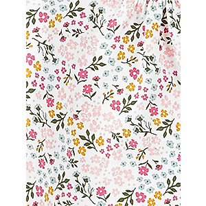 Simple Joys by Carter's Girls' 4-Piece Top and Vest Set, Floral/Olive, 3T