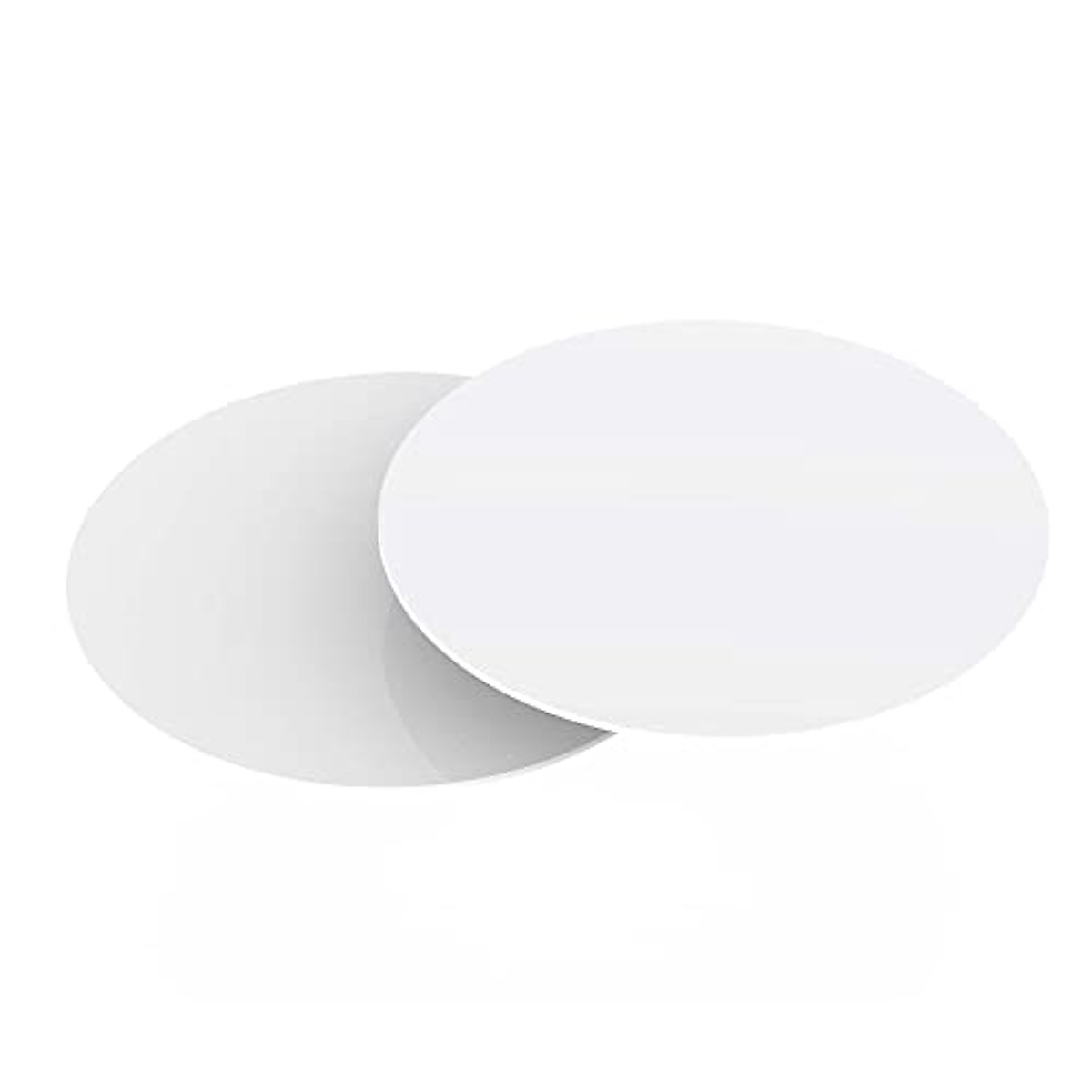 Lacupella 8 Inch Reusable Cake Board Base White Glossy Acrylic Round Disk Set of 2-1/8 or 0.12 inch Thickness for Cake Serving and Enhanced Presentation