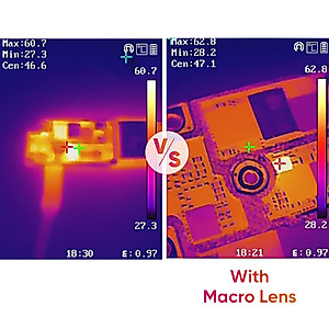 HIKMICRO B10 256 x 192 IR Resolution Thermal Imaging Camera with 2MP Visual Camera, Full Screen Measurement, 25 Hz Refresh Rate Thermal Camera with 3.2" LCD Screen with Macro Lens