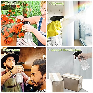 Showvigor Hair Spray Bottle Continuous Water Mister Spray Empty Ultra Fine for Hair Styling, Pets, Plants, Cleaning, Misting & Skin Care, Salons, for Taming Hair in Morning, Curly Hair.（11OZ/330ML）