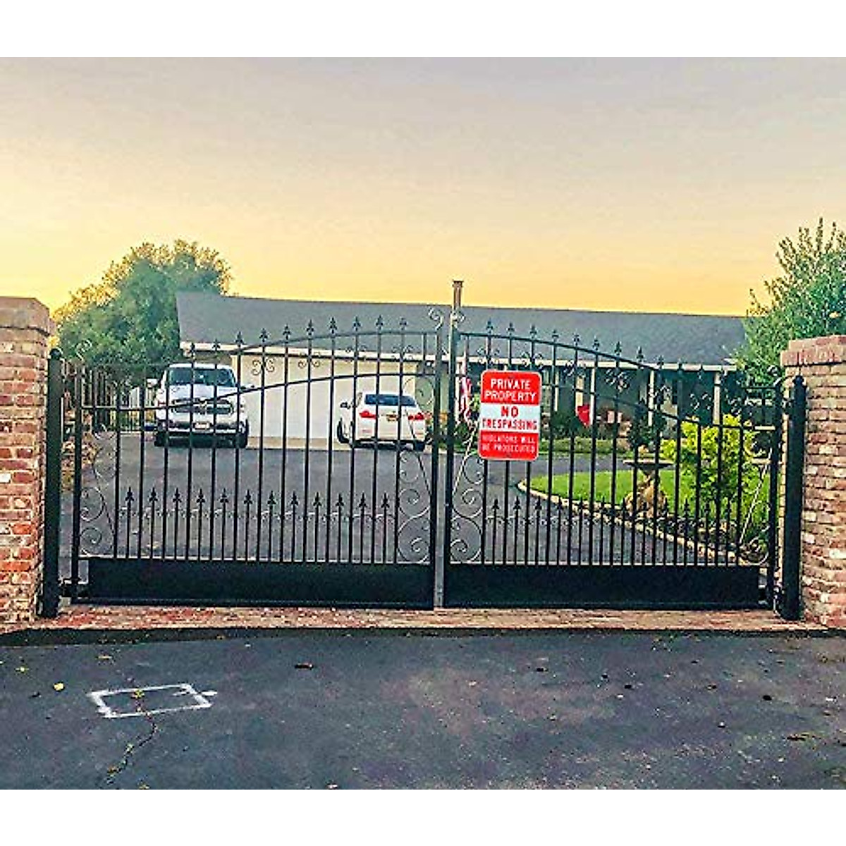 Private Property No Trespassing Sign, Violators Will Be Prosecuted, 18 x 12 Inches Engineer Grade Reflective Sheeting Rust Free Aluminum, Weather Resistant, Waterproof, Durable Ink, Easy to Mount