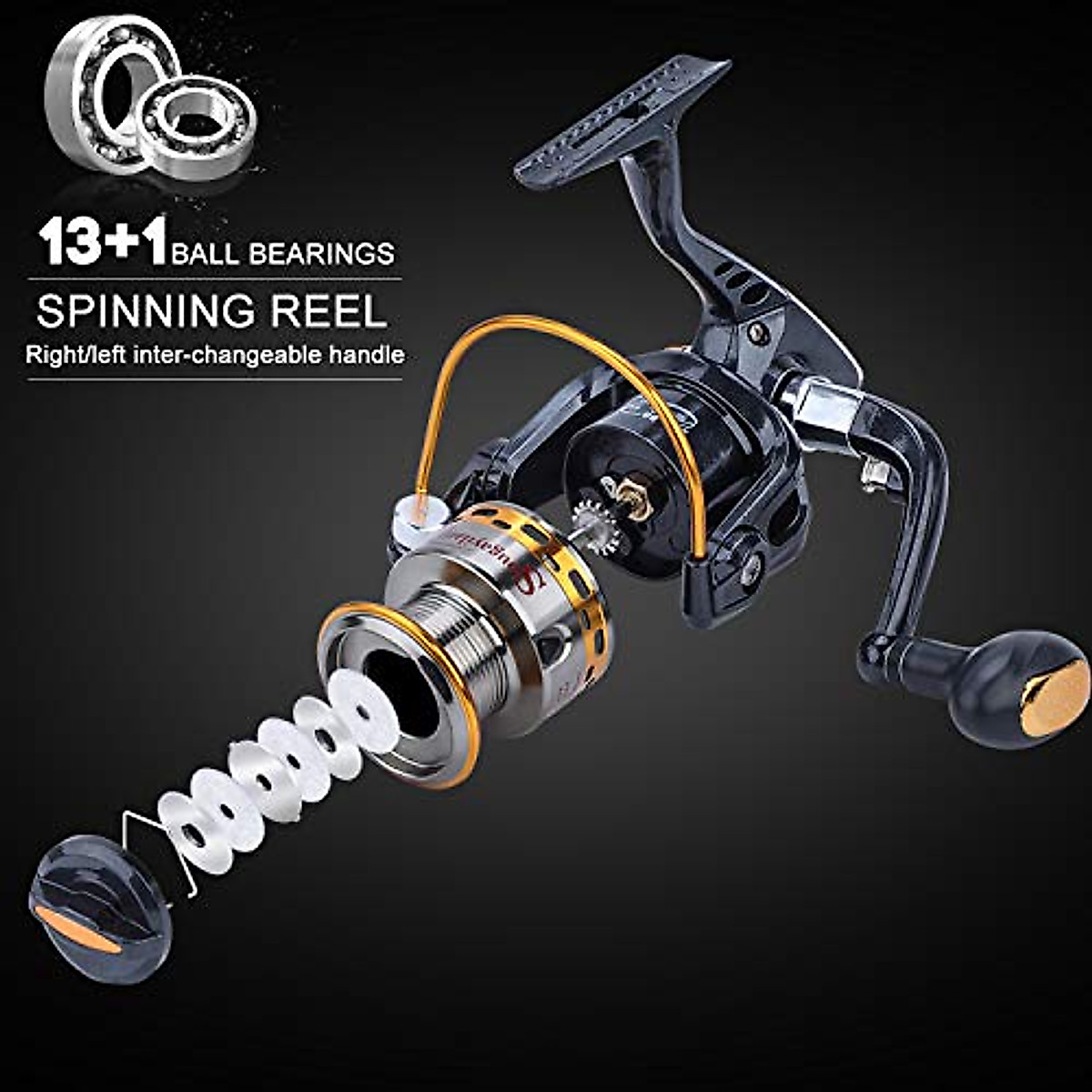 Sougayilang Telescopic Fishing Rod Reel Combos Portable Fishing Pole with Spinning Reel Fishing Carrier Bag for Travel Saltwater Freshwater Fishing-2.1M/6.89Ft