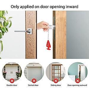 Portable Door Lock for Travel Door Lock Hotel Room Security Devices Apartment Jammer Additional Safety for Traveling Home College 2022 Upgrade (Red Combination)