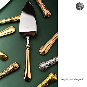 OTW PAVILION 2 Piece Wedding Cake Knife and Server Set,18/10 Stainless Steel Cake cutting Set Pie Server Cake Cutter Knife for Birthday,Anniversary,Holiday,Baby Shower,Party