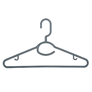 WOOLITE Swivel Neck 5 Pack in Grey Hangers Gray