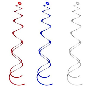 jiebor 30Pcs Red White and Blue Decorations Star Swirl Garland Banner Hanging for Memorial Day 4th Of July Independence Day Labor Day Home Party Decorations