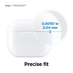 elago Dust Guard Compatible with AirPods 3 Case, Dust-Proof Sticker Compatible with AirPods 3rd Generation Case 2021, Protection from Iron & Metal Shavings, Clean Your AirPods (1 Set, Dark Grey)