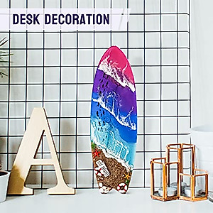 LET'S RESIN Surfboard Resin Tray Molds 15'' x 4'', 2Pcs Surf Board Silicone Molds for Resin,Large Resin Epoxy Molds Silicone for DIY Resin Ocean Waves Art, Wall Decor,Serving Board,Serving Tray