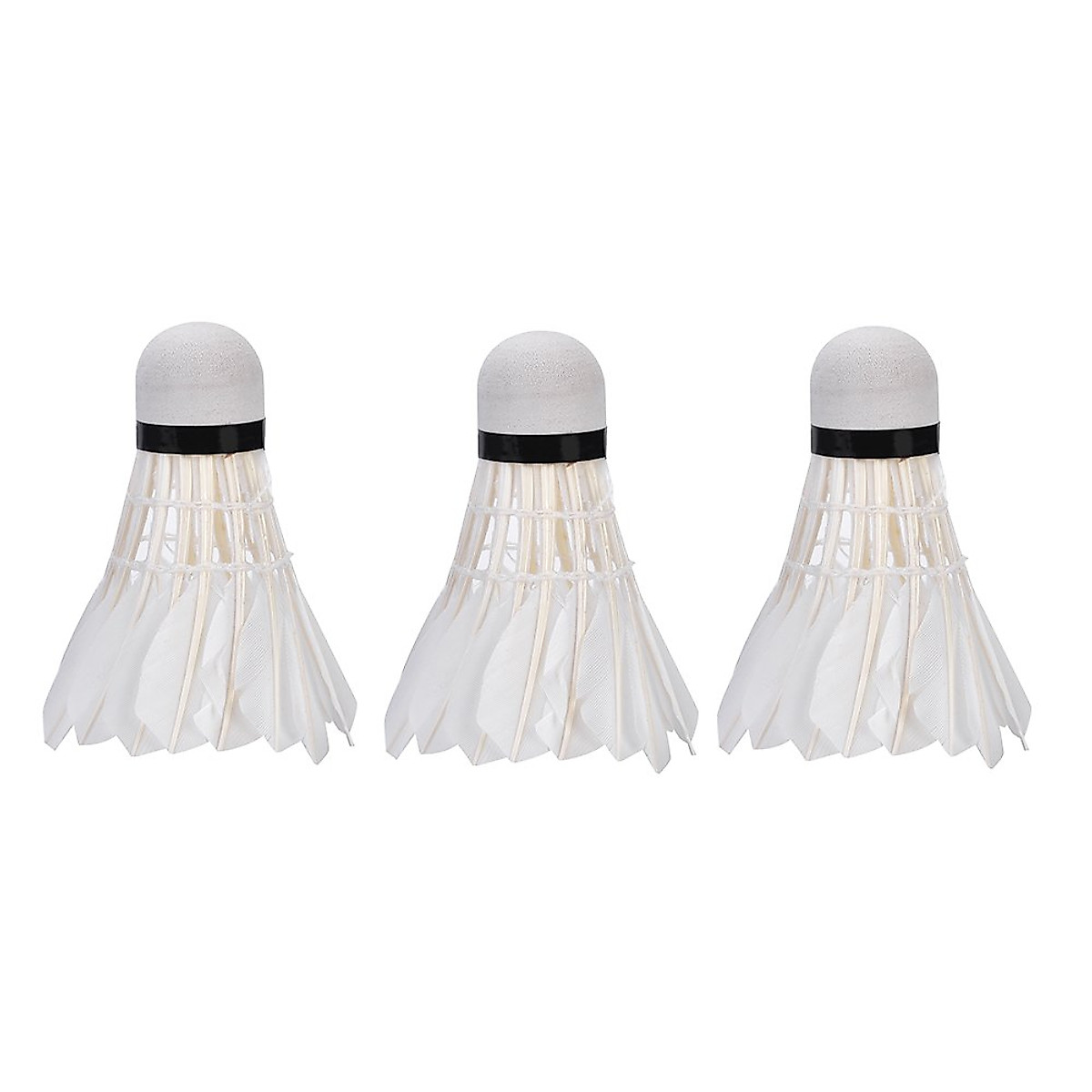 Tbest Goose Shuttlecocks,3Pcs Professional Training Sport Badminton Balls Birdies Badminton Shuttlecocks with Great Stability and High Speed for Outdoor Indoor Sport