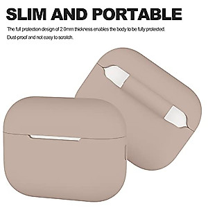 ATUAT AirPods Pro 2nd Generation Case Cover(2022), Protective Soft Silicone Skin Accessories for Men Women Boys Girls for Apple AirPods Pro Gen 2, Front LED Visible-Tan Brown