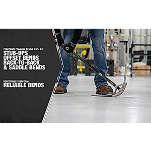 Southwire MCB 1/2-inch Conduit Hand Bender, EMT Aluminum Head with Handle for Stub-Ups, Offsets, Back-to-Back, Saddle Bends