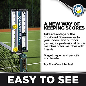 Sho Court Tennis Scorekeeper/Scoreboard (1 to 9 Games)