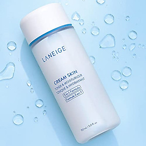 LANEIGE Cream Skin Toner & Moisturizer: 2-in-1 Amino Acid Rich Liquid, Soothe, Hydrate, and Strengthen Skin's Moisture Barrier, 5.0 fl. oz.