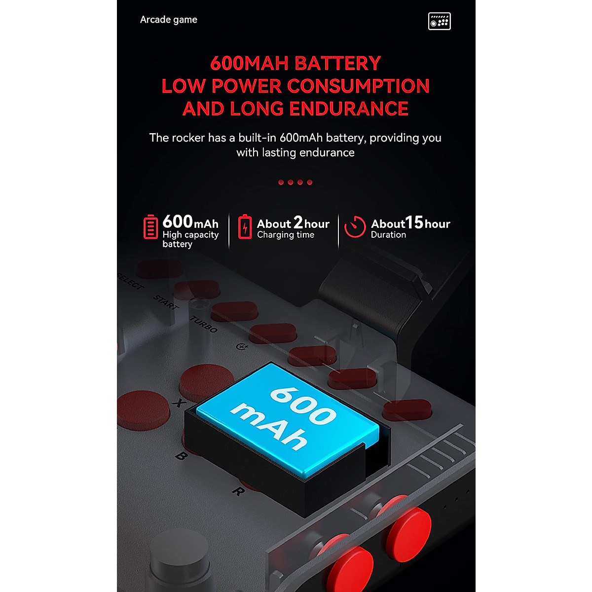 arVin Arcade Fight Stick Joystick Game Controller for iPhone iOS Android PC Fighting Stick for Nintendo Switch/PS3/PS4 Arcade Rocker Gamepad with Turbo & Marco for Emulators/Cloud/PS Remote Play/Steam