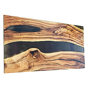 Epoxy Table, Epoxy Resin River Table, Live Edge Wooden Table, Natural Wood,Dining table, Natural Epoxy Table, Resin Table 54x27 inch