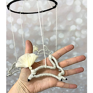 Bunny Rabbit Nursery Mobile for Baby's Room Decoration, Black and White Décor