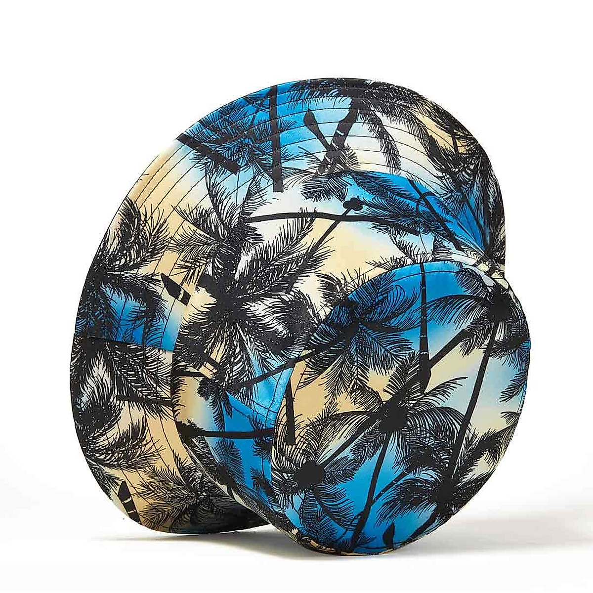 Quanhaigou Unisex Sun Hats, Fashion Beach Bucket Hat for Men Women,Summer Outdoor Boy's Girls Boonie Cap Breathable Packable (Palm Tree)