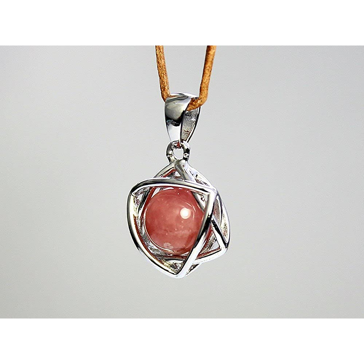 COSUMOSU Rhodochrosite 6 Point star 925 Sterling Silver Pendant for necklace