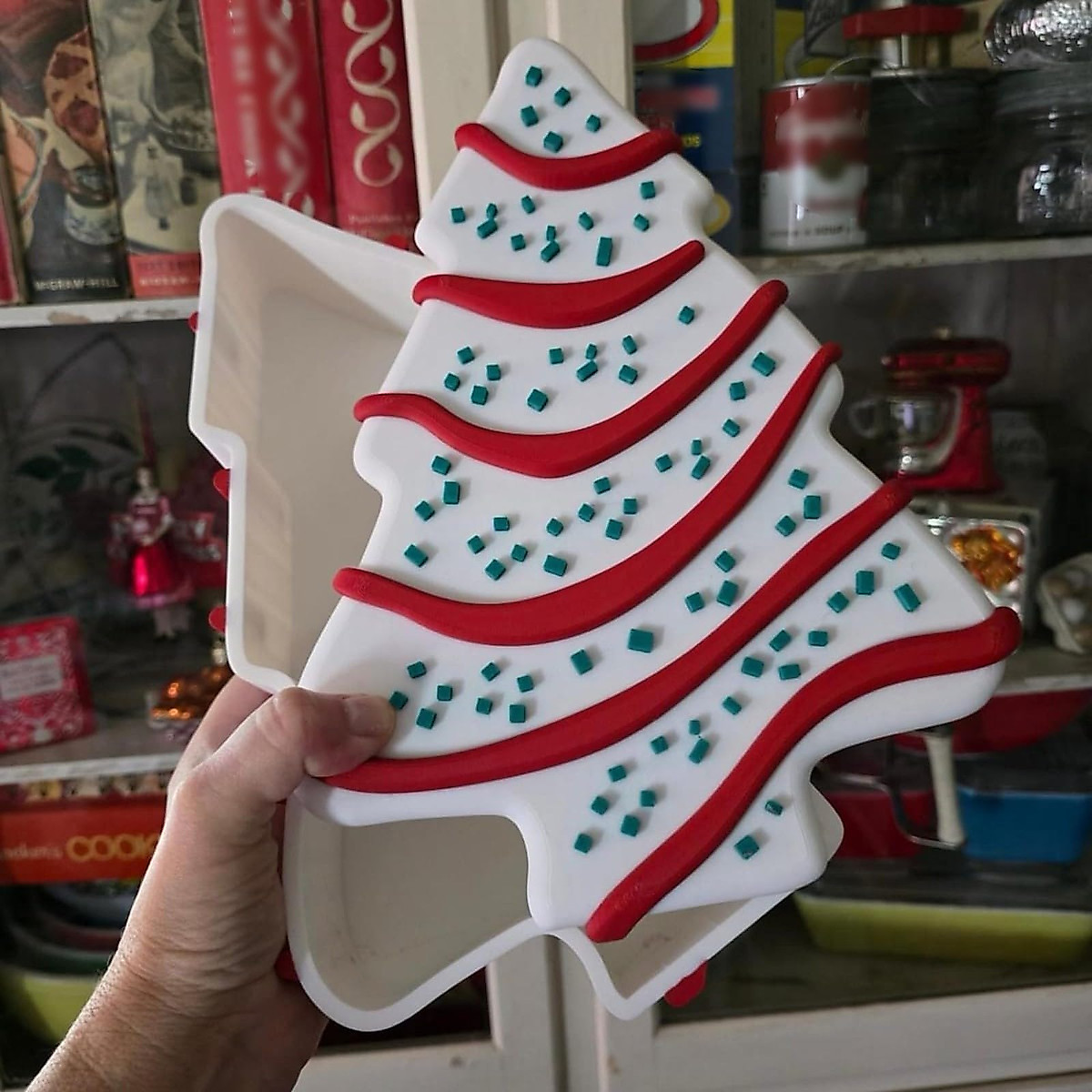 SANIKAWA Christmas Tree Cake Storage, Christmas Candy Snack Storage Decoration, Christmas Tree Box Can Put All Christmas Tree Cakes In A Beautiful Decorative Position