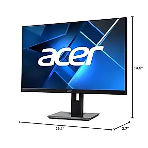 Acer B287K bmiipprzx 28" Ultra HD 3840 x 2160 IPS Monitor with Adaptive-Sync | 4ms (G to G) | DCI-P3 90% | HDR10 | TUV/Eyesafe | Display Port, Mini Display Port, 2 x HDMI 2.0, USB and Audio-Out Ports