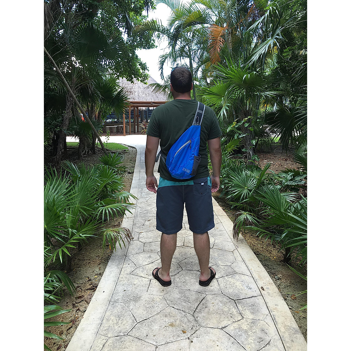 OSAGE RIVER Taber Sling Travel Bag, Foldable Crossbody, Sky Blue