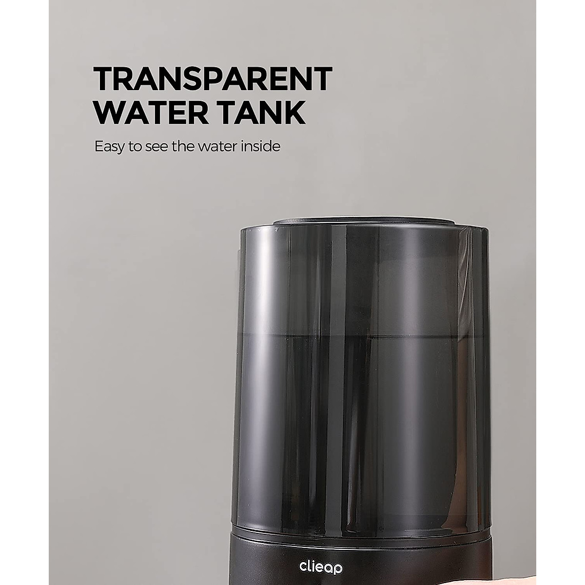 Clieap™ Humidifiers for Bedroom, 4L Air Humidifiers for Large Room, Ultrasonic Cool Mist Humidifiers for Baby, 30H Work Time, Auto Shut-Off (Black)