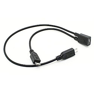 CY Micro USB Female to 2 Micro USB Male Splitter Extension Charge Cable for Galaxy S5 i9600 S4 I9500 Note2 N7100 S3 I9300 S2 9100