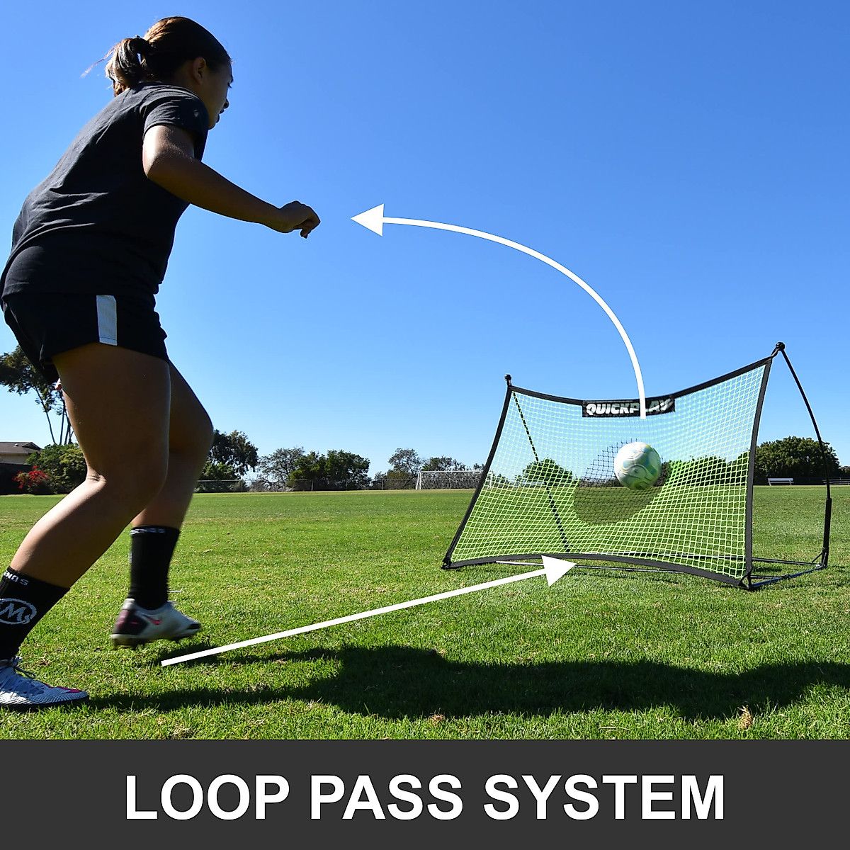 QUICKPLAY Spot Target TEKKERS Soccer Rebounder | Perfect for Team or Solo Soccer Training 5x3'