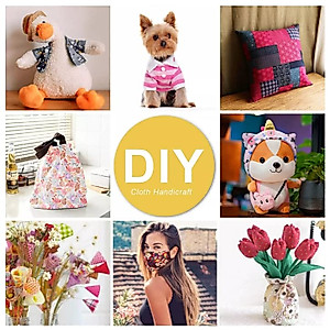 AMORNPHAN Cats Kitten Fish Star Cloud Animal Cartoon Pattern Printed 100% Cotton Quilting Fabric for Patchwork Needlework DIY Sewing Crafting Precut Face Mask 16x20 Inches (Set of 7 Pieces) 40x50 cm.