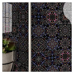 Tile Stickers Purple Abstract Grey Stick on Tiles Bathroom PVC Self Adhesive Wall Tiles Kitchen Stick on Wall Tiles Waterproof Peel and Stick Floor Tiles Self Adhesive Tiles for Walls