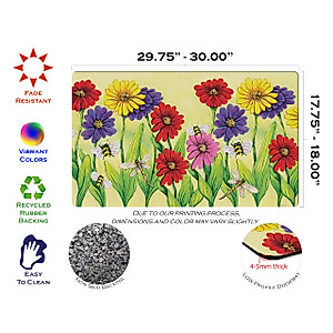 Toland Home Garden 800215 Zinnia Flight Spring Door Mat 18x30 Inch Summer Outdoor Doormat for Entryway Indoor Entrance