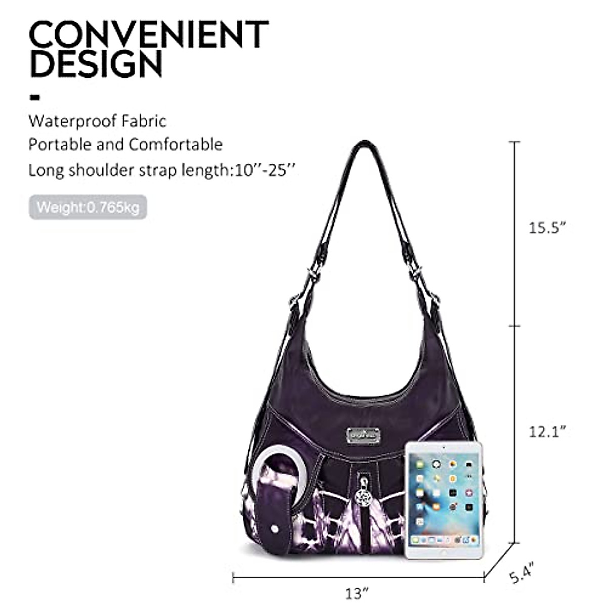 Angel Kiss Purse Women Hobo Handbag Fashion Roomy Crossbody Shoulder Bag Ladies Top Handle Handbag Washed PU Leather